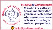 March 16 Zodiac (Pisces) Horoscope Birthday Personality and Lucky ...