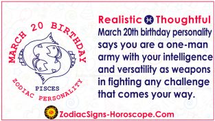 March 20 Zodiac (Pisces) Horoscope Birthday Personality and Lucky ...