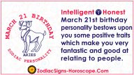 March 21 Zodiac (Aries) Horoscope Birthday Personality and Lucky Things