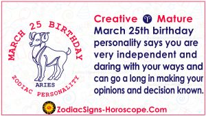 March 25 Zodiac (Aries) Horoscope Birthday Personality and Lucky Things