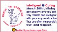 March 28 Zodiac (Aries) Horoscope Birthday Personality and Lucky Things ...