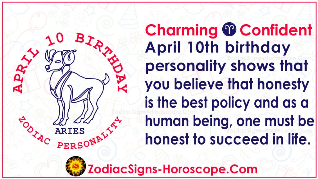 April 10 Zodiac (Aries) Horoscope Birthday Personality and Lucky Things