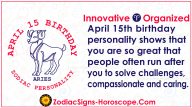 April 15 Zodiac (Aries) Horoscope Birthday Personality and Lucky Things ...