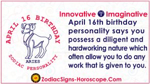 16 de abril Zodiaco (Aries) Horóscopo Cumpleaños Personalidad y cosas ...