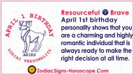 April 1 Zodiac (Aries) Horoscope Birthday Personality and Lucky Things