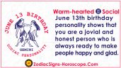 13 de junio Zodiaco (Géminis) Horóscopo Cumpleaños Personalidad y cosas ...
