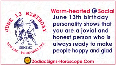 13 de junio Zodiaco (Géminis) Horóscopo Cumpleaños Personalidad y cosas ...