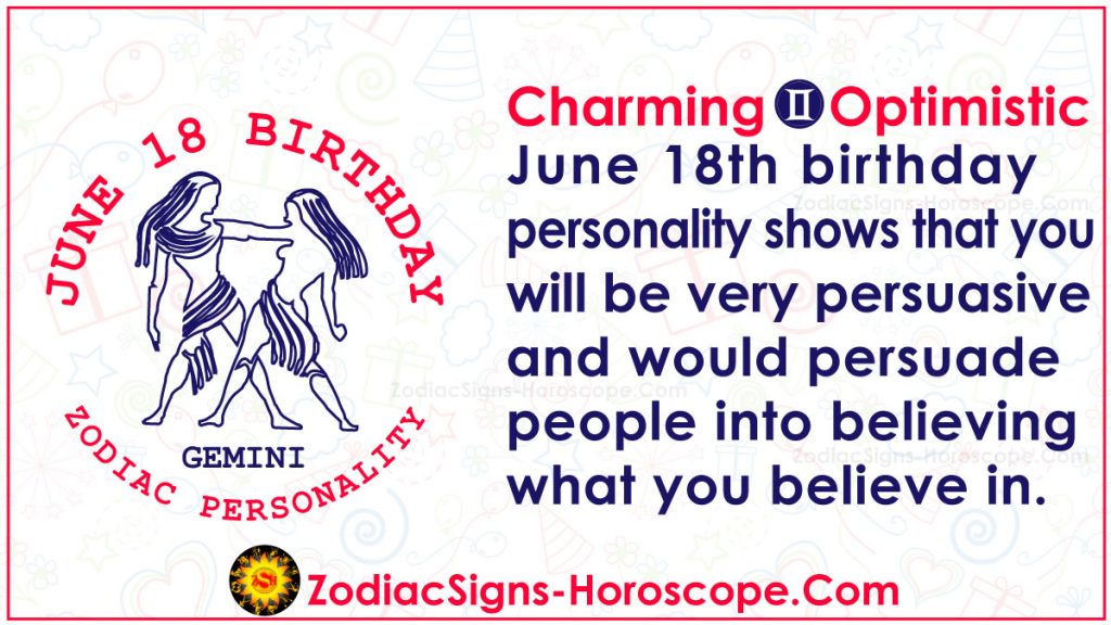 June 18 Zodiac (Gemini) Horoscope Birthday Personality: Versatile ...