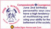 June 2 Zodiac (Gemini) Horoscope Birthday Personality and Lucky Things
