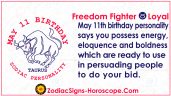 May 11 Zodiac (Taurus) Horoscope Birthday Personality and Lucky Things