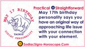 May 17 Zodiac (Taurus) Horoscope Birthday Personality and Lucky Things