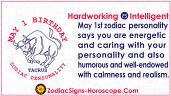 May 1 Zodiac (Taurus) Horoscope Birthday Personality and Lucky Things
