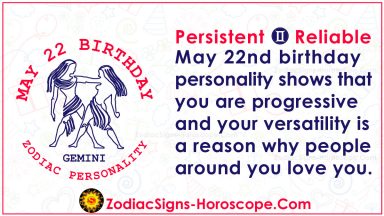 May 22 Zodiac (Gemini) Horoscope Birthday Personality and Lucky Things