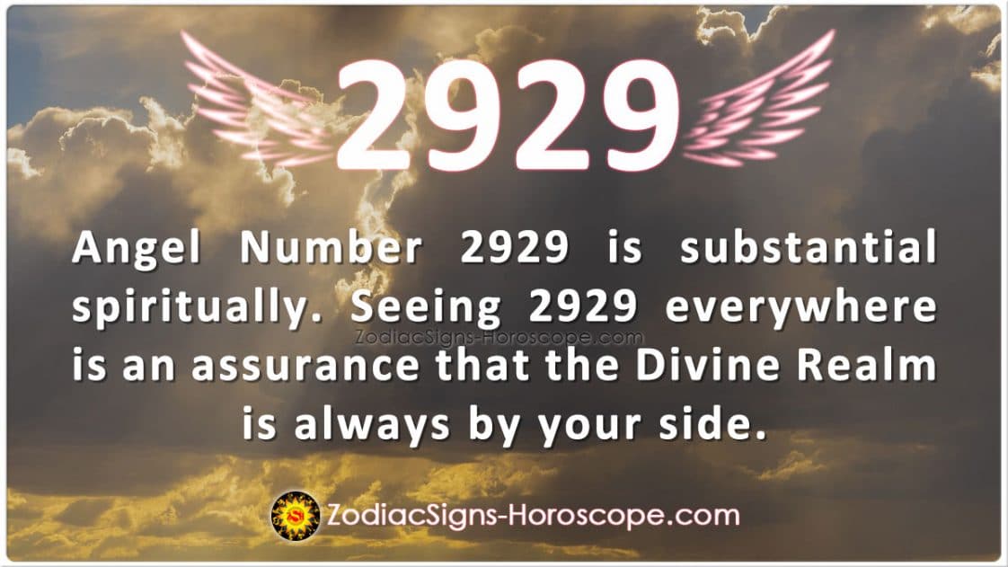 Angel Number 2929 assures you the Divine Realm is always by your side