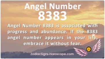 Angel Number 8383 is associated with Progress, Abundance and Love