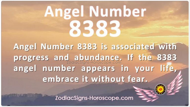 Angel Number 8383 is associated with Progress, Abundance and Love