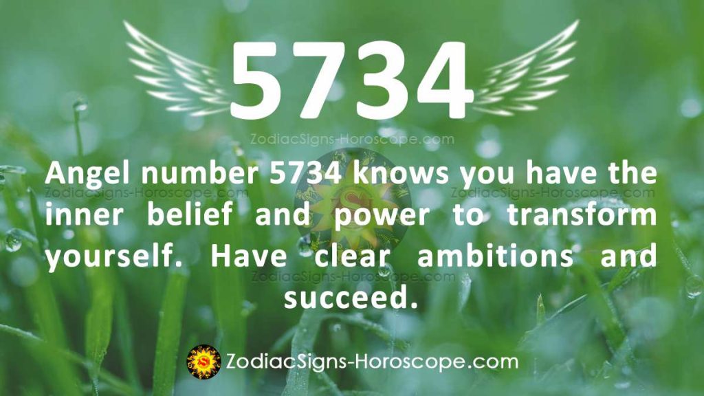 보는 천사의 정수 번호 5734 의미: 막강한 야망